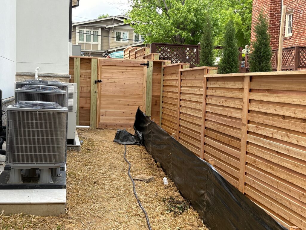 Privacy Fence Example: Cedar Horizontal Board & Batten Fence