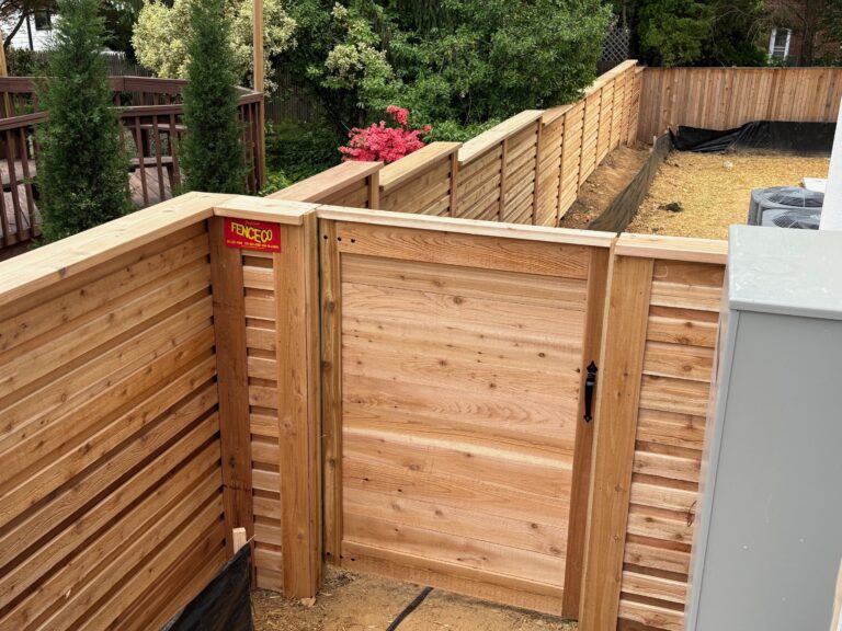 Privacy Fence Example: Cedar Horizontal Board & Batten Fence